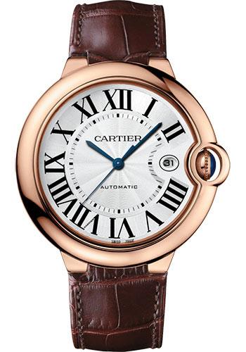 Cartier Ballon Bleu de Cartier Watch - 42 mm Pink Gold Case - Silver O ...