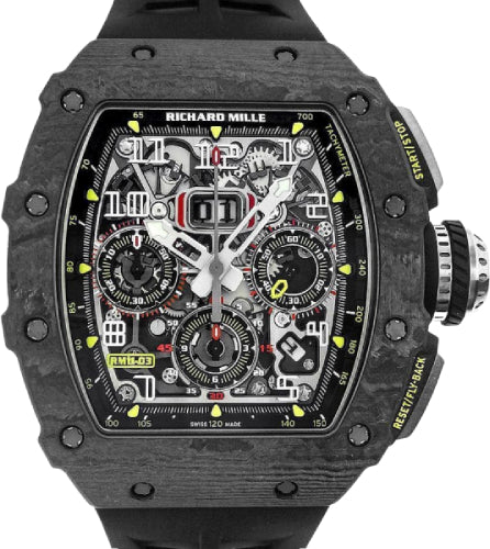 Richard Mille Carbon Flyback Chronograph 50mm Openworked Dial | RM11-0 ...